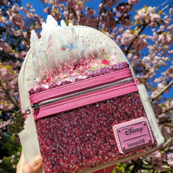 Loungefly | Bags | Loungefly Disney Sleeping Beauty Castle Sequin Mini ...